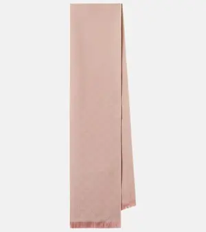 Gucci Gg Wool Scarf - Pink