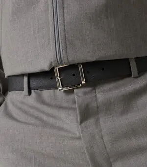 Prada Saffiano Leather Belt - Black