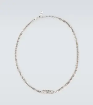 Givenchy Enamel Chain Necklace - Silver
