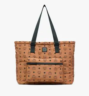 Mcm Aren Packable Tote - Cognac