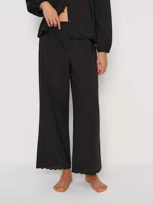 REFORMATION Paloma Pajama Set Lace - Black