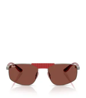 Ray-ban X Scuderia Ferrari Rb3776m Sunglasses - Silver