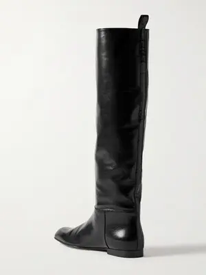 Khaite Colt Glossed-leather Knee High Boots - Black