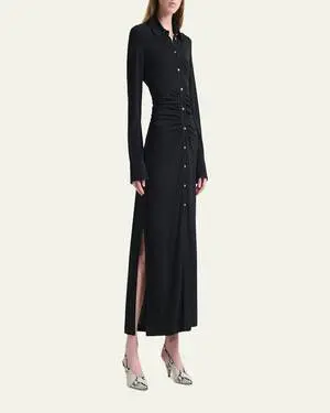 Altuzarra Claudia Ruched Shirtdress - Black