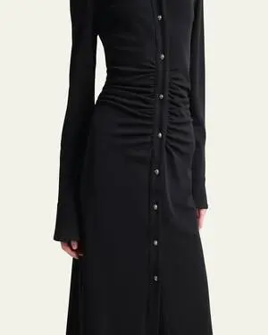 Altuzarra Claudia Ruched Shirtdress - Black