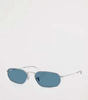 Ray-ban Chromance Metal Irregular Sunglasses - Silver