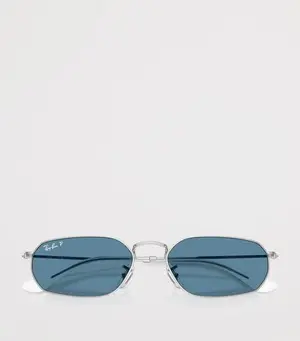 Ray-ban Chromance Metal Irregular Sunglasses - Silver
