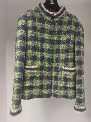 Chanel Green Tweed Jacket