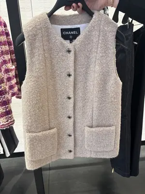 Chanel Alpaca Button Vest