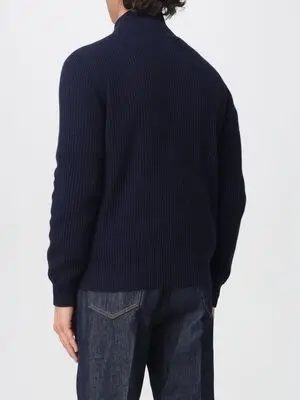LARDINI Ribbed Pullover Sweater - Blue