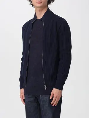 LARDINI Ribbed Pullover Sweater - Blue