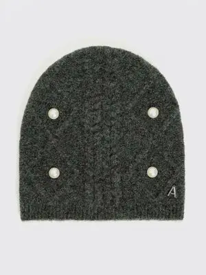 TWINSET Appliqued Beanie - Grey