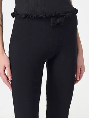 Balenciaga Cropped Flare Pants With Ruffle Detail