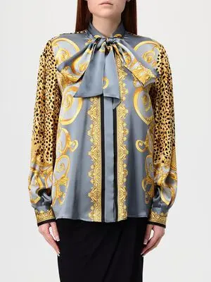 Versace Printed Shirt With Bow Detail