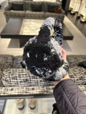 Chanel Tweed Earmuffs Black And White - Black/white