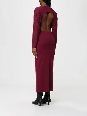 MAR DE MARGARITAS Solid Maxi Dress - Burgundy