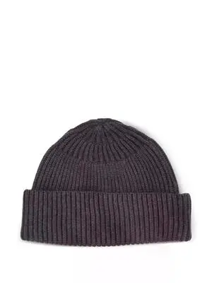 P.a.r.o.s.h Ribbed Beanie Hat - Grey