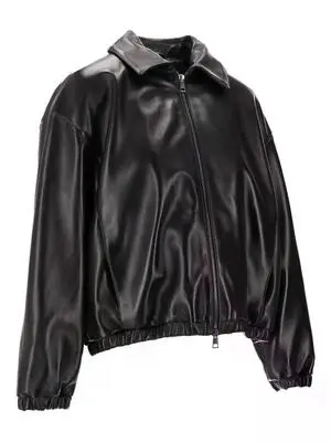 LA ROSE Nappa Leather Zip Jacket - Black