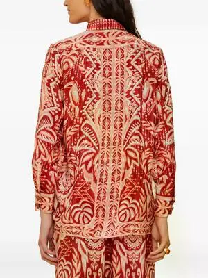 Farm Rio Patterned Pajama Shirt