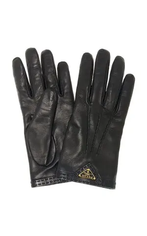 Prada Leather Driving Gloves - Black