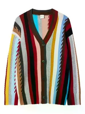 Paul Smith Signature Stripe Button-down Cardigan - Brown
