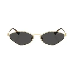 Miu Miu Logo Octagon Sunglasses - Gold