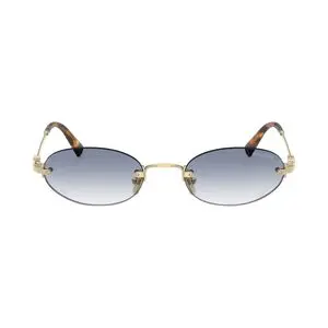 Miu Miu Logo Oval Frame Sunglasses