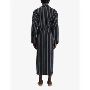 TEKLA Terry Classic Striped Cotton Bathrobe