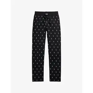 Ralph Lauren Logo-print Cotton-jersey Pyjama Bottoms - Polo Black Aopp