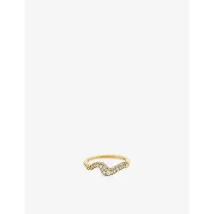 MISSOMA 18ct Yellow -plated Vermeil Sterling-silver And Zirconia Stacking Ring - Gold