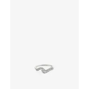 MISSOMA Molten Snow Rhodium-plated Stacking Ring - Silver