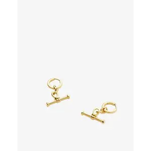 MISSOMA Ridge T-bar Huggie Drop Earrings - Gold