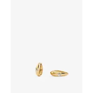 MISSOMA Dome Lab Grown Diamond Huggie Earrings - Yellow Gold