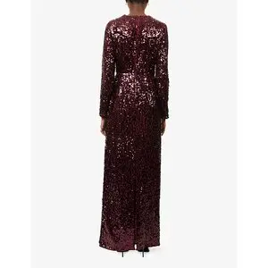 Erdem Long-sleeve Sequin-embellished Gown