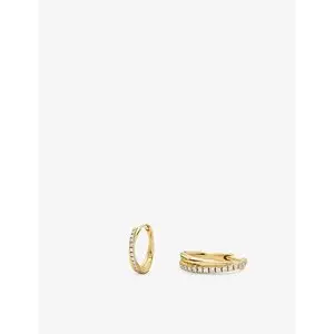 MISSOMA Lucy Williams Fine Diamond Entwine Huggies - Yellow Gold