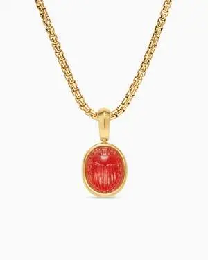 David Yurman Petrvs Petite Scarab Amulet - Carnelian