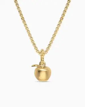 David Yurman Petite Apple Amulet - All 18k Yellow Gold