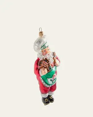 Bergdorf Goodman Chef Santa Christmas Ornat