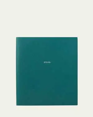 Smythson Portobello 2026 Weekly Diary - Petrol