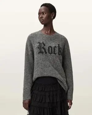 ALLSAINTS Slogan Rock Wool Sweater