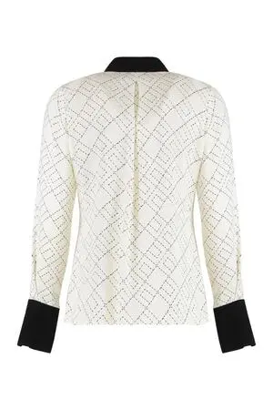Elisabetta Franchi Bi-color Printed Georgette Shirt