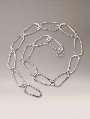 Calvin Klein Polished Chain Belt - Silver