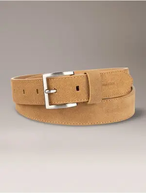 Calvin Klein Classic Harness Buckle Belt - Cumin Suede