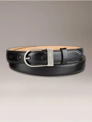Calvin Klein Classic Slim Leather Belt - Black