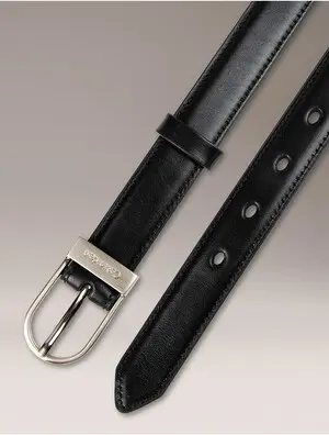 Calvin Klein Classic Slim Leather Belt - Black