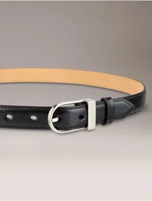 Calvin Klein Classic Slim Leather Belt - Black