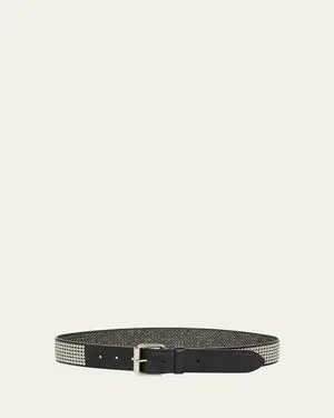 Dries Van Noten Studded Leather Belt - Black