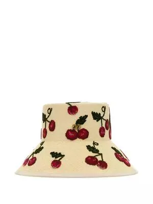 Valentino Garavani Embroidered Cherry Bucket Hat - Neutrals