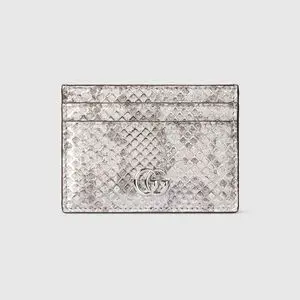 Gucci Gg Marmont Python Card Case