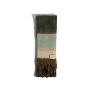 Miu Miu Wool Scarf With Fringes - Cognac/tundra